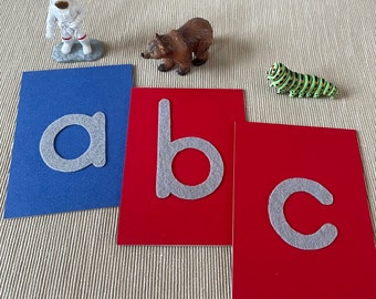 Lowercase Sandpaper Letters on 3x5 Inch Birch Wood Boards, Montessori ...