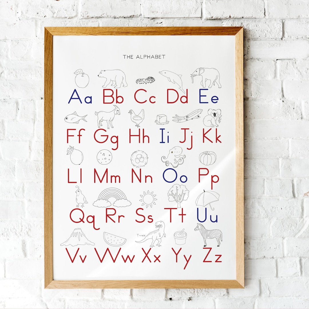 Montessori Alphabet Poster. Phonics Printable Classroom Kindergarten ...