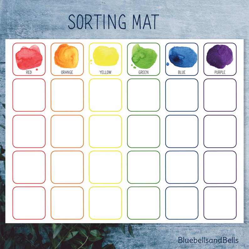 Color Matching Printable Fruits and Veggies. Toddler Sorting - Etsy