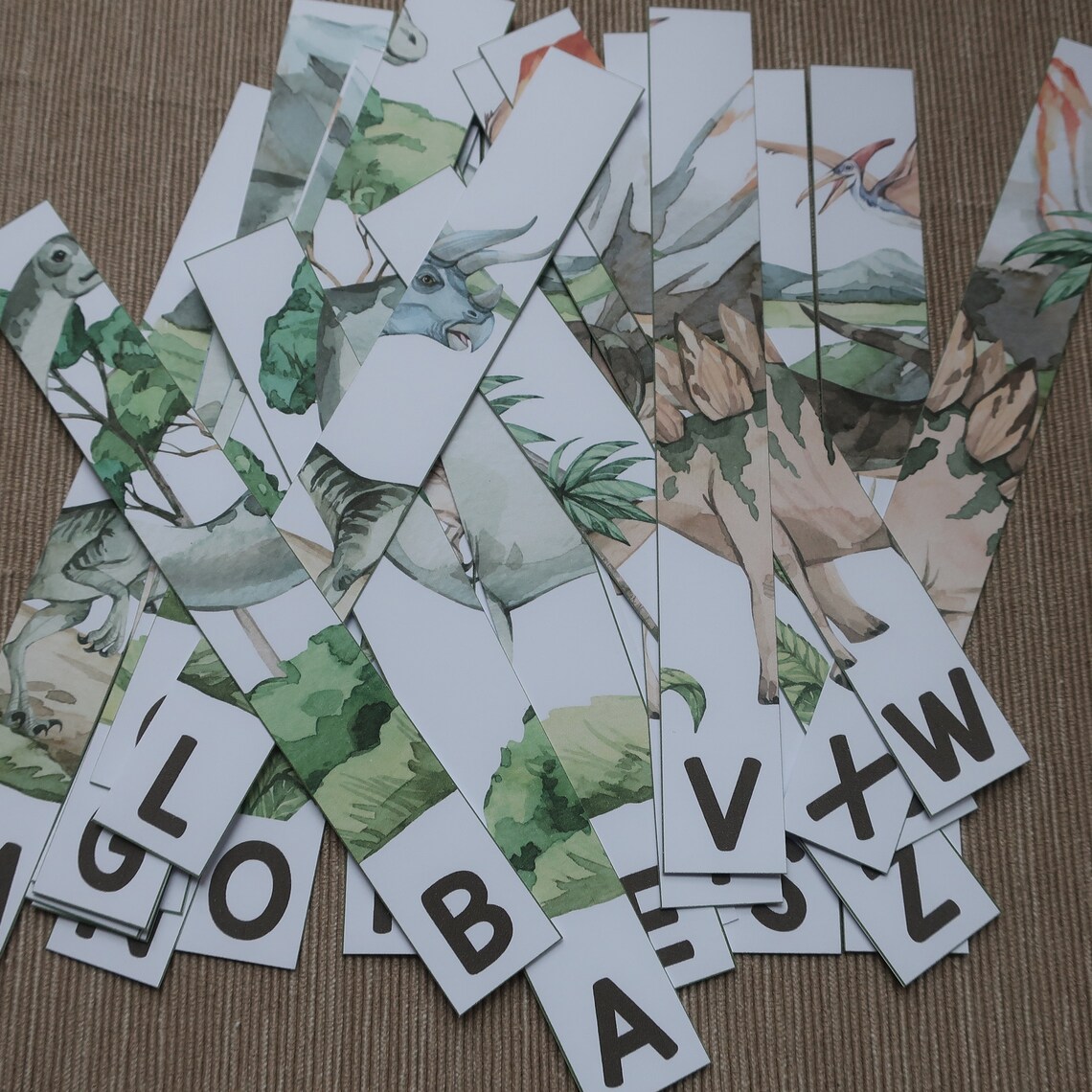 Dinosaur Puzzle Alphabet Sequence A-Z. Preschool and - Etsy