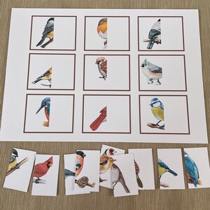 Toddler Puzzle Birds Halves Matching. Montessori Spring Printable Busy ...