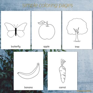 Kids Coloring Pages. Toddler Printable Busy Book. Preschool Simple ...