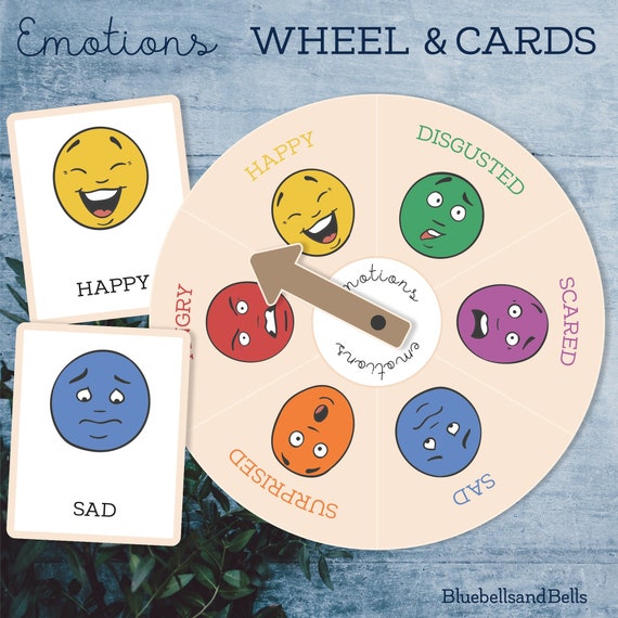 Emotions Cards and Wheel Printable. | Etsy