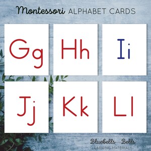 Montessori Alphabet Cards Printable. Letter Flash Cards Digital ...