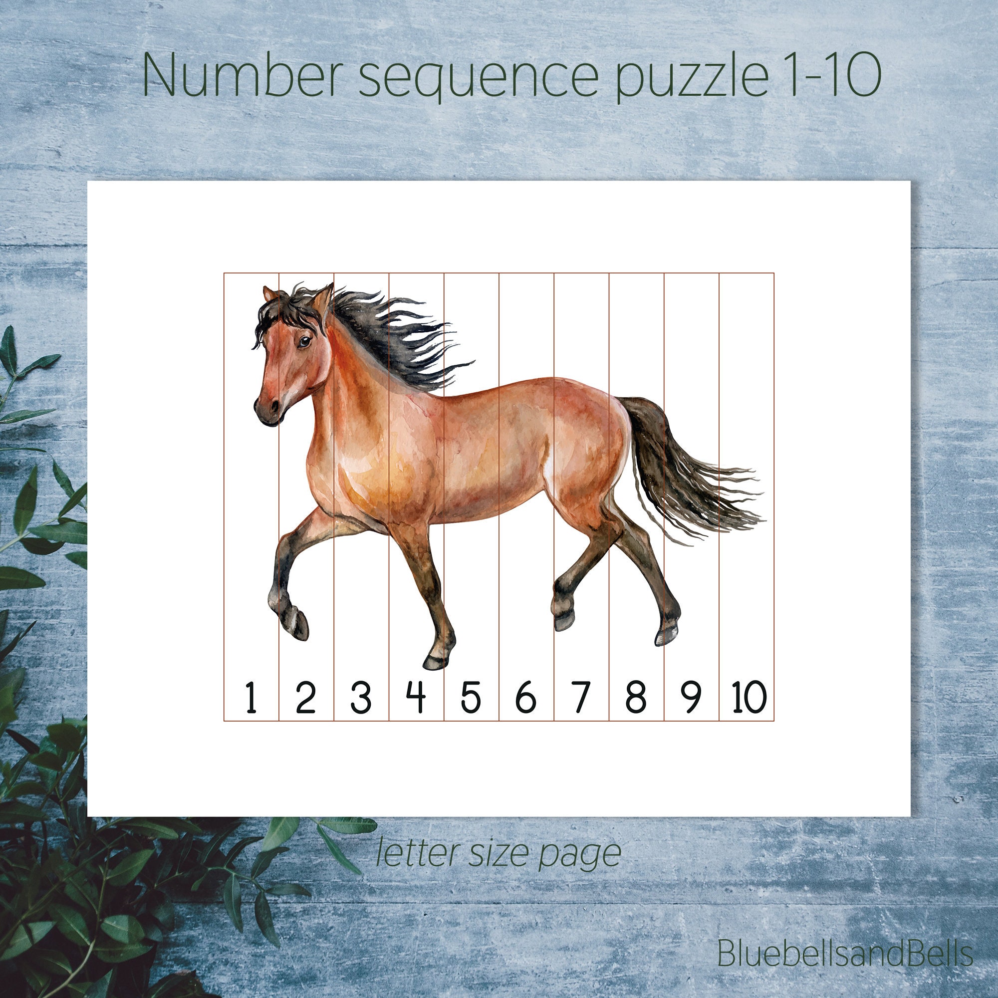 Farm Animal Number Sequence Puzzles 1-10. Preschool Math - Etsy Australia