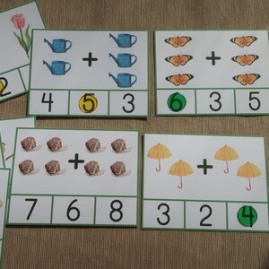 Montessori Spring Printable Addition Clip Cards. Preschool and ...