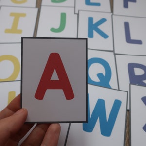 Alphabet Cards. Rainbow Letter Flash Cards Printable. Toddler and ...