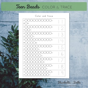 Montessori TEEN Beads and Boards Printable Cards and Worksheets - Etsy