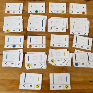 Montessori Bead Bar Comparing Numbers to Ten. More Than, Less Than ...