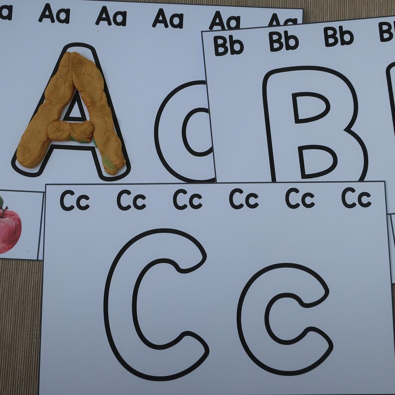 Alphabet Playdough Mats. Printable Letter Recognition Activity - Etsy
