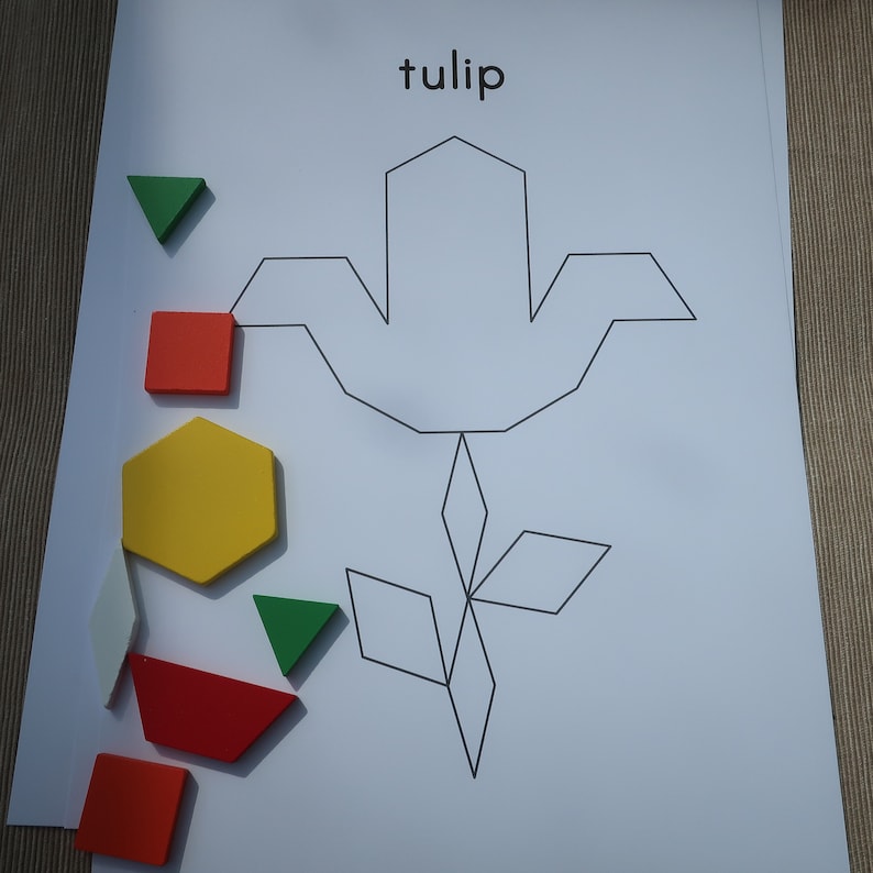 Spring Pattern Blocks Templates. Spring Printable Preschool and ...