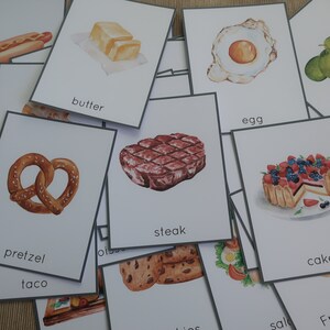 Food Flash Cards Printable. Vocabulary Preschool and Kindergarten ...