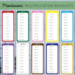 Montessori Beads Multiplication Chart, Tables and Booklets - Etsy