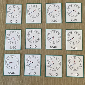 Telling Time Cards. Clock Printable Activity Kindergarten and ...
