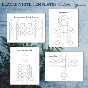 Outer Space Pattern Blocks Templates. Solar System Preschool and ...