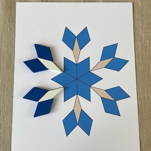 Snowflake Pattern Blocks Templates. Winter Preschool and Kindergarten ...