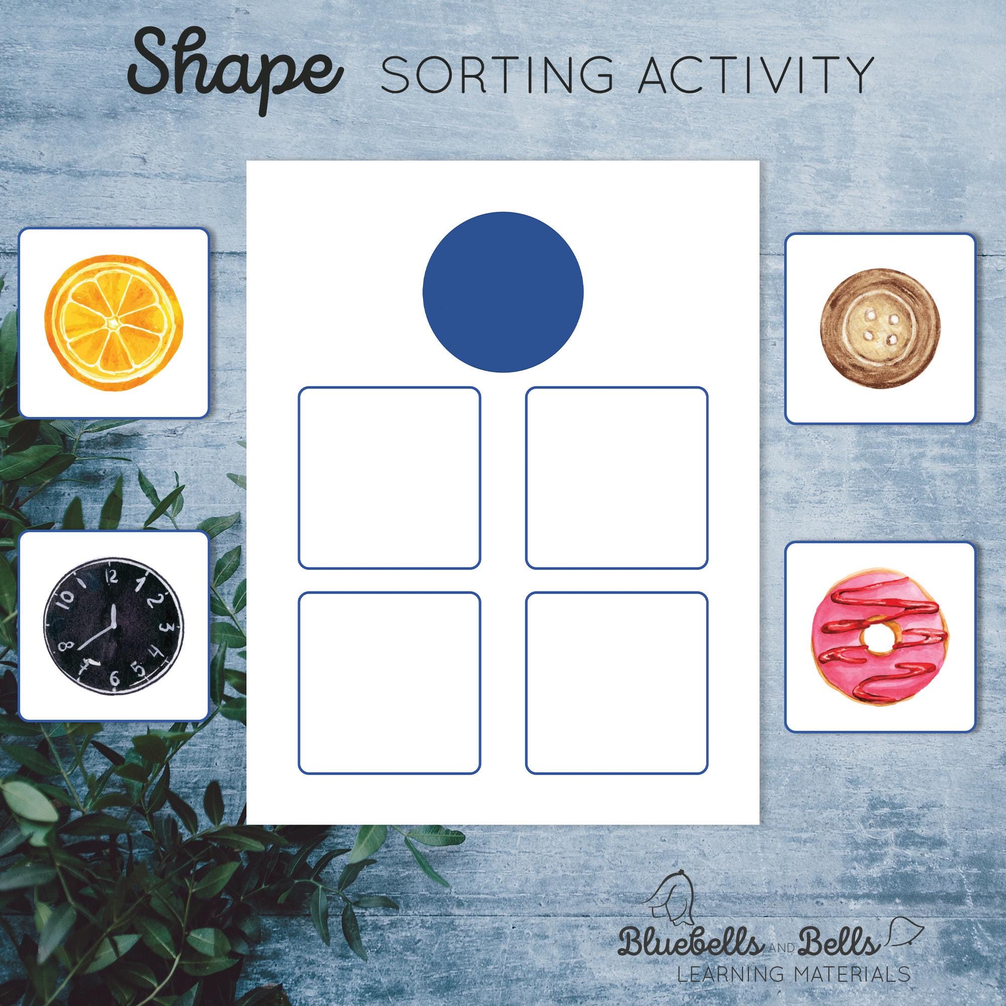 Shape Sorting Activity. Montessori Printable. - Etsy
