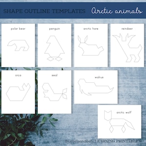 Arctic Animals Pattern Blocks Templates. Antarctic Animals Shape ...