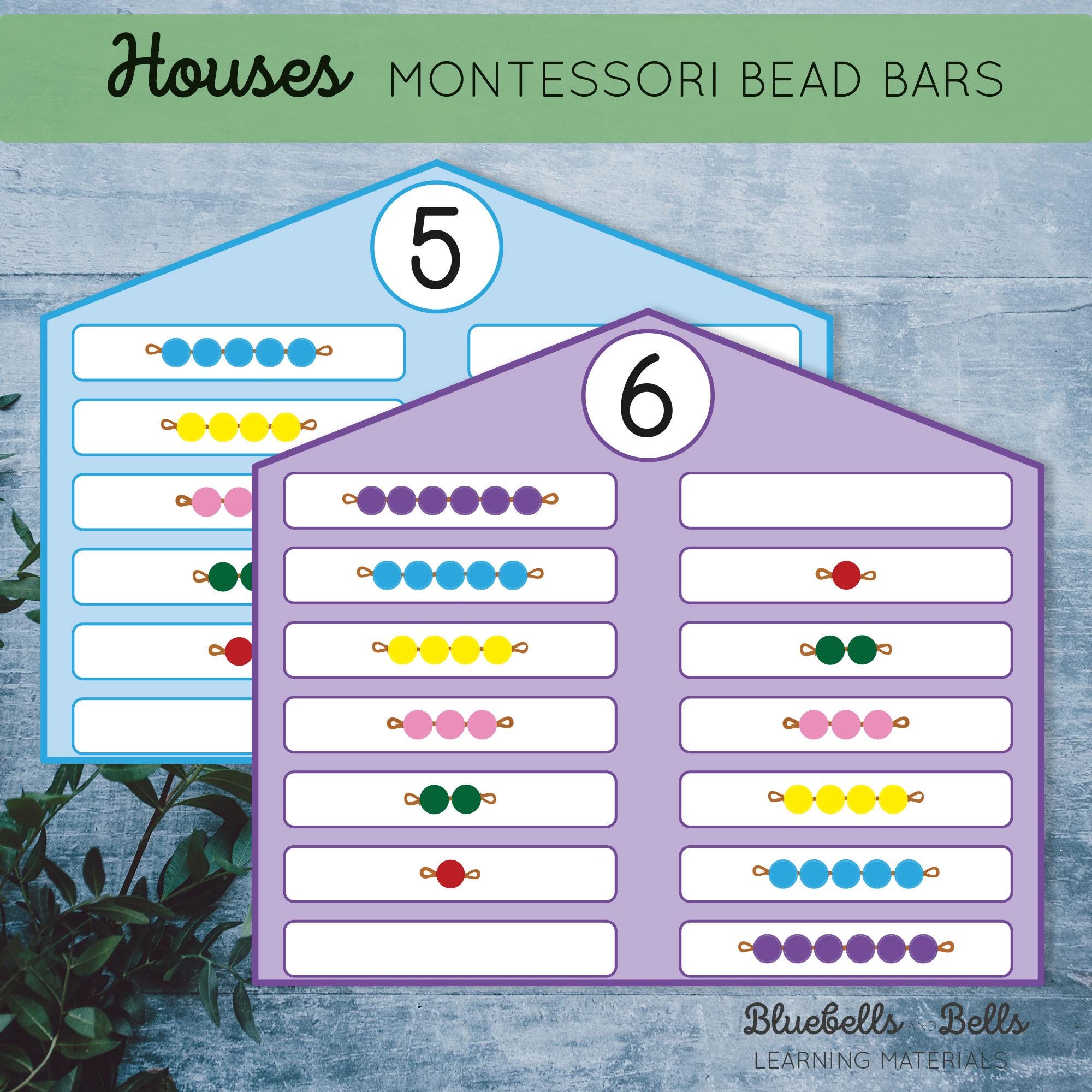 Montessori Bead Addition Activity. Montessori Printable Math Bead ...