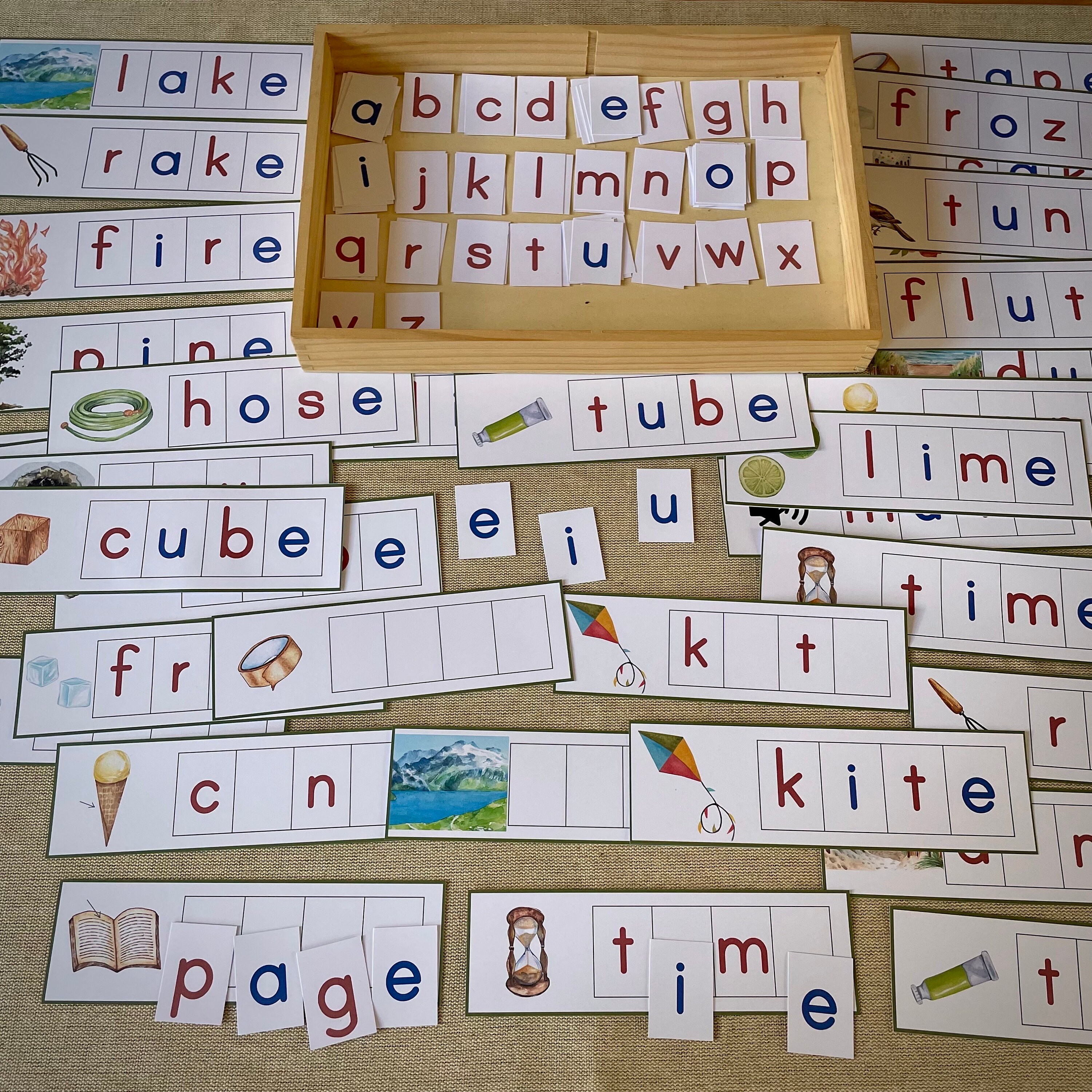 Montessori Moveable Alphabet Printable Cards for Letter Matching ...