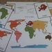Continents Flash Cards and World Map. Montessori Printable for ...