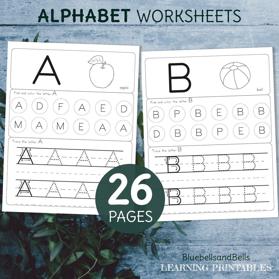 Alphabet Worksheets. Letter Tracing, Dab the Letter, Phonics Coloring ...