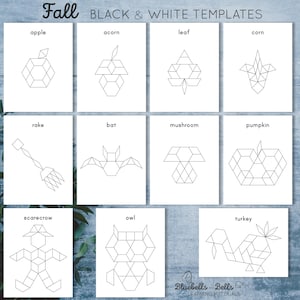 Fall Pattern Blocks Templates. Preschool and Kindergarten Printable ...