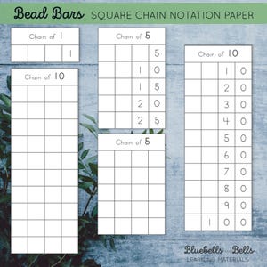 Skip Counting Montessori Square Chain Printable Labels, Control Charts ...