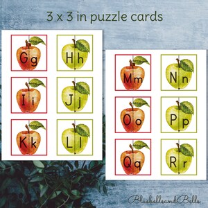 Apple Alphabet Matching Puzzle. Preschool Fall Letter Printable ...