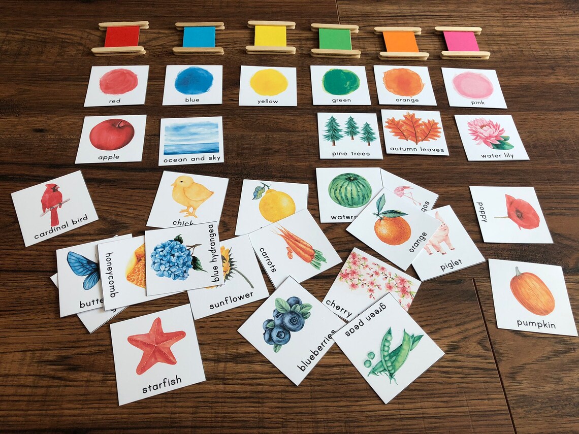Color Sorting Preschool Printable Activity. Toddler Watercolor - Etsy
