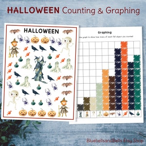 Halloween Preschool Printable Graphing Worksheets. Fall Montessori I ...