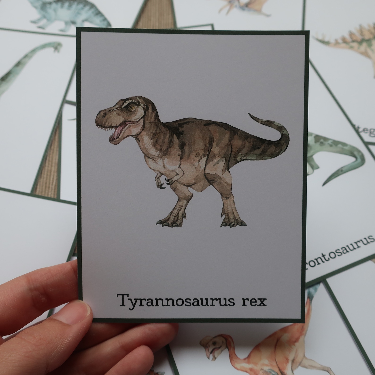 Dinosaur Cards and Poster. Toddler Watercolor Printable. - Etsy