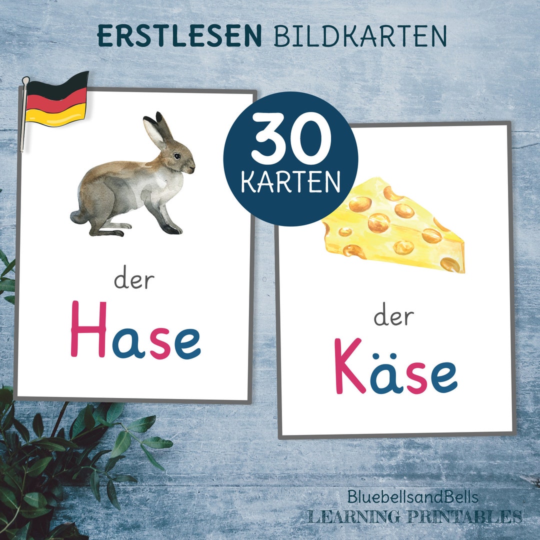 Bildkarten Erste Wörter. Montessori Anlaute. Lesen Lernen. - Etsy UK