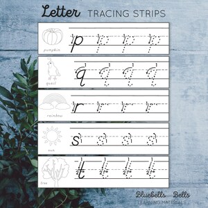 Letter Tracing Worksheets D'nealian. Montessori Manuscript Handwriting ...