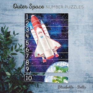 Outer Space Number Sequence 1-10 Printable Activity. Planets Preschool ...