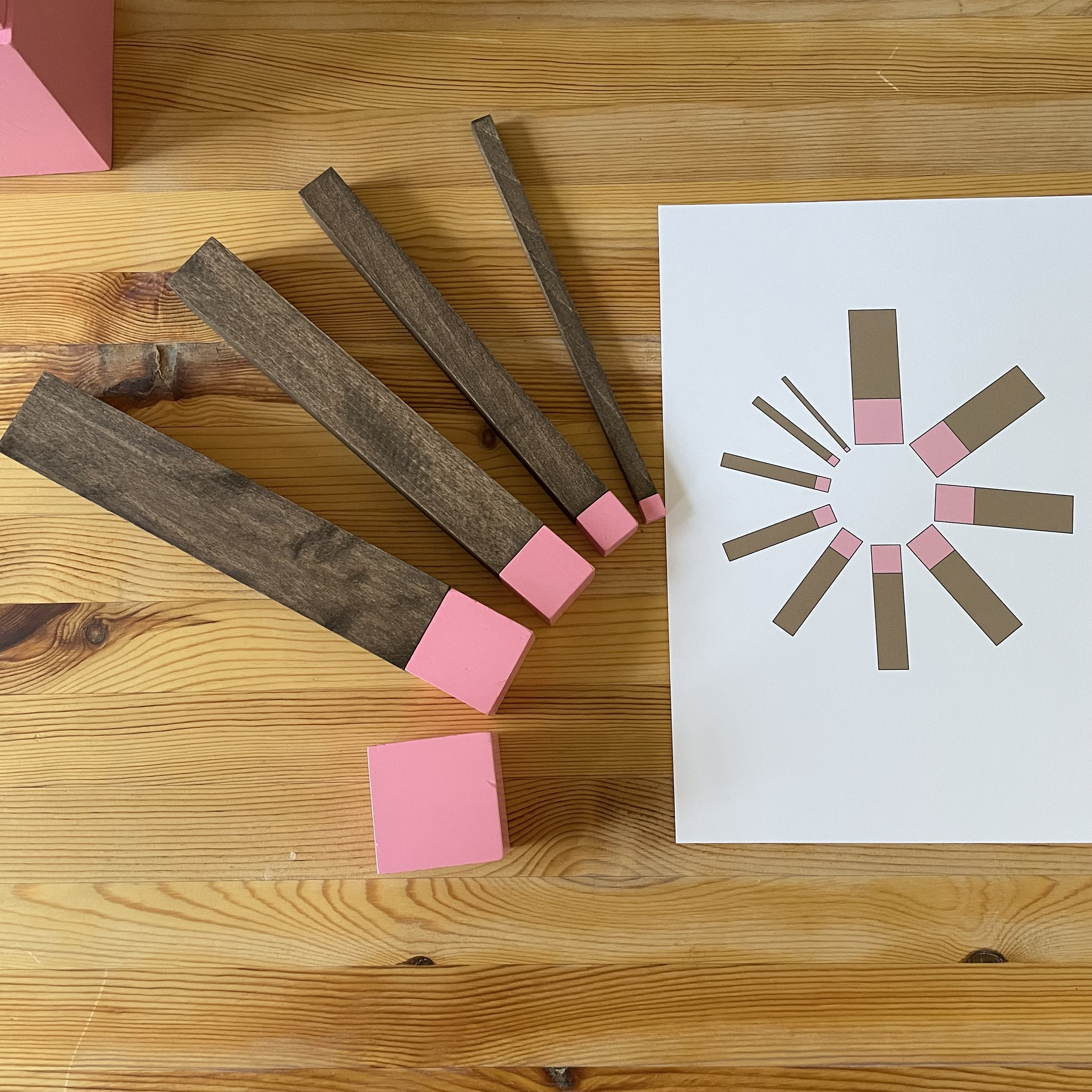 Montessori Pink Tower Brown Stair Pattern Cards Printable. Sensorial ...