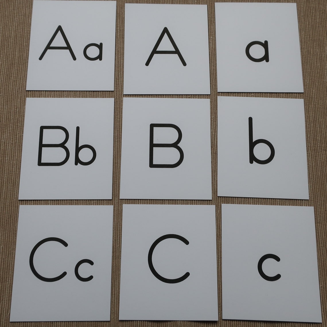 Printable Alphabet Cards. Simple Letter Flash Cards. ABC - Etsy