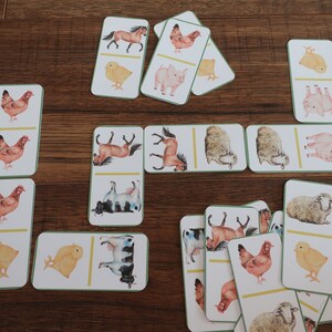 Farm Animal Dominoes. Kids Printable Tile Game. - Etsy Canada