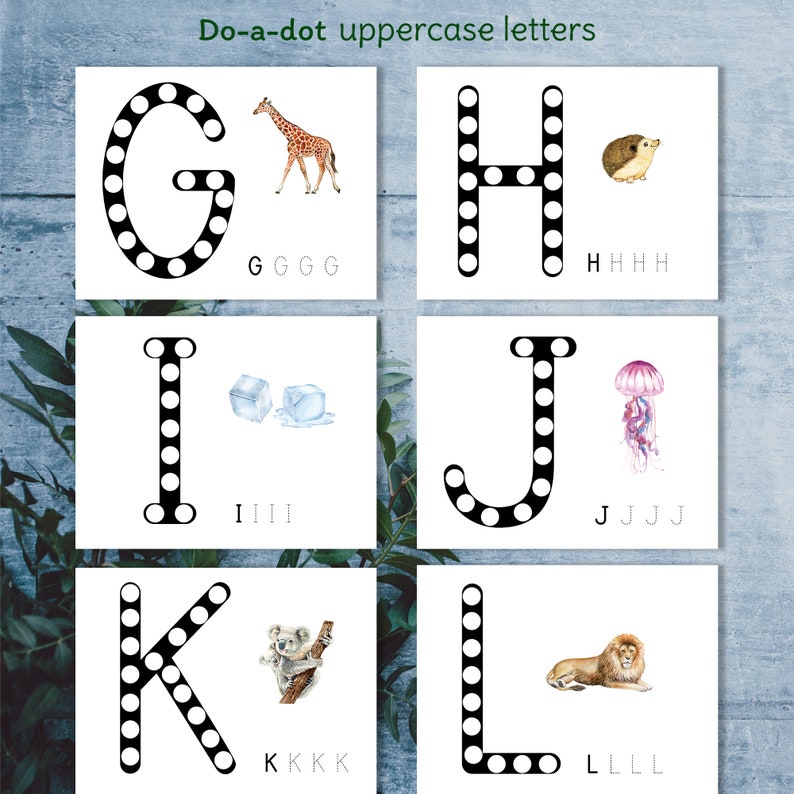 Montessori Printable Do a Dot Alphabet Worksheets for Toddlers and ...