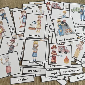 Occupations 3 Part Cards. Montessori Printable Professions Nomenclature ...