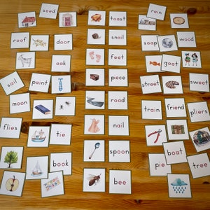 Montessori Printable Digraph Cards for Matching Activity. - Etsy