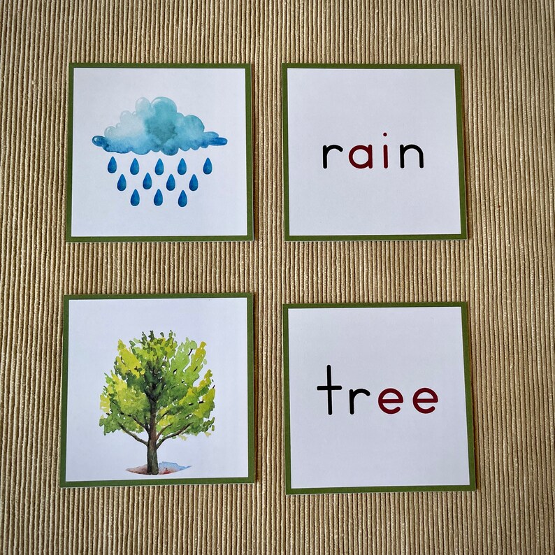 Montessori Printable Digraph Cards for Matching Activity. - Etsy
