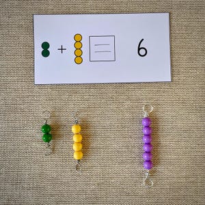 Montessori Bead Bars Comparing Numbers With Addition Equation. - Etsy