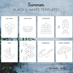 Summer Pattern Blocks Templates. Summer Printable Preschool and ...