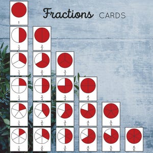 Fractions Preschool and Kindergarten Activities 1-6. Montessori 3-part ...