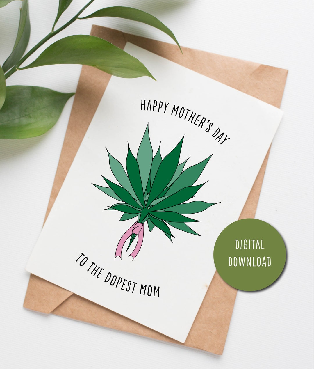 Dopest Mom Mothers Day Card, Marijuana Card for Mothers Day, Funny Card ...