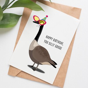 Silly Goose Birthday Card, Funny Birthday Card for Mom, Humorous ...
