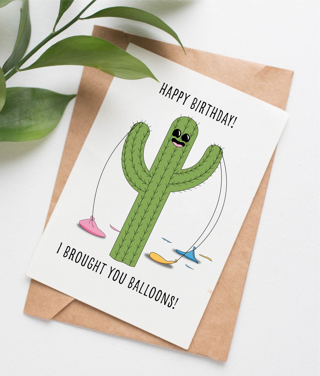 Cactus Birthday Card for Kids, Funny Birthday Card for Mom, Cute Card ...