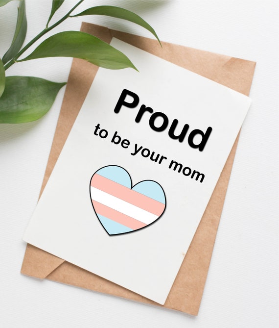 Trans Pride Card for Son LGBTQ Card for Daughter Transgender | Etsy