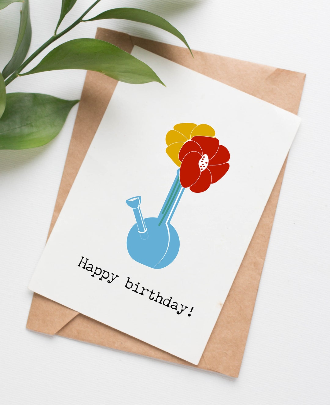 Bong Birthday Card Cannabis Birthday Card Stoner Girlfriend - Etsy